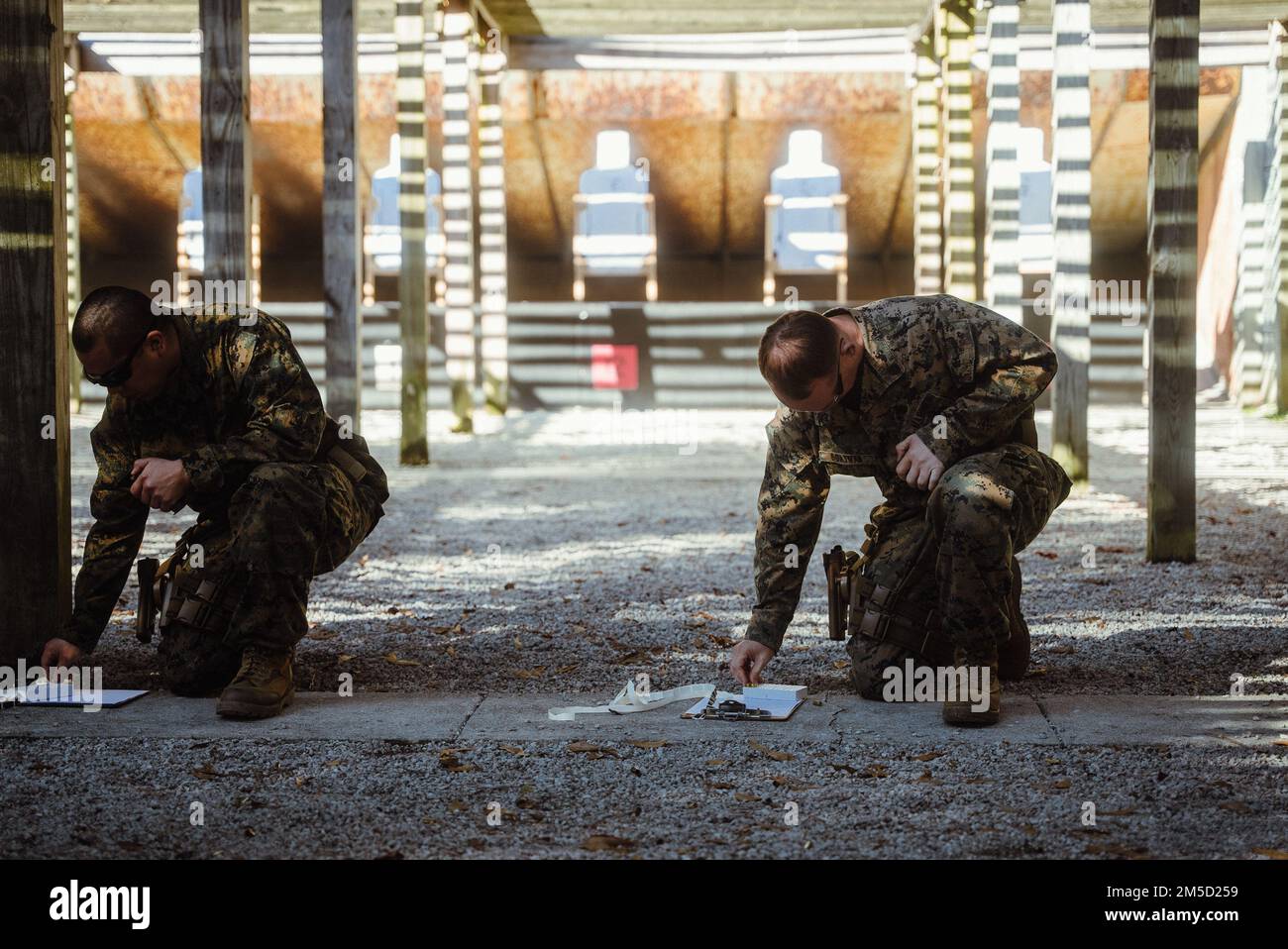 U.S. Marines with the 26th Marine Expeditionary Unit put rounds in M9 ...
