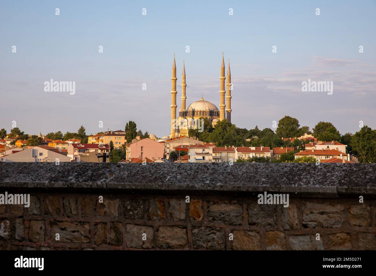 Selimiye Mosque exterior view in Edirne City of Turkey. Edirne was ...