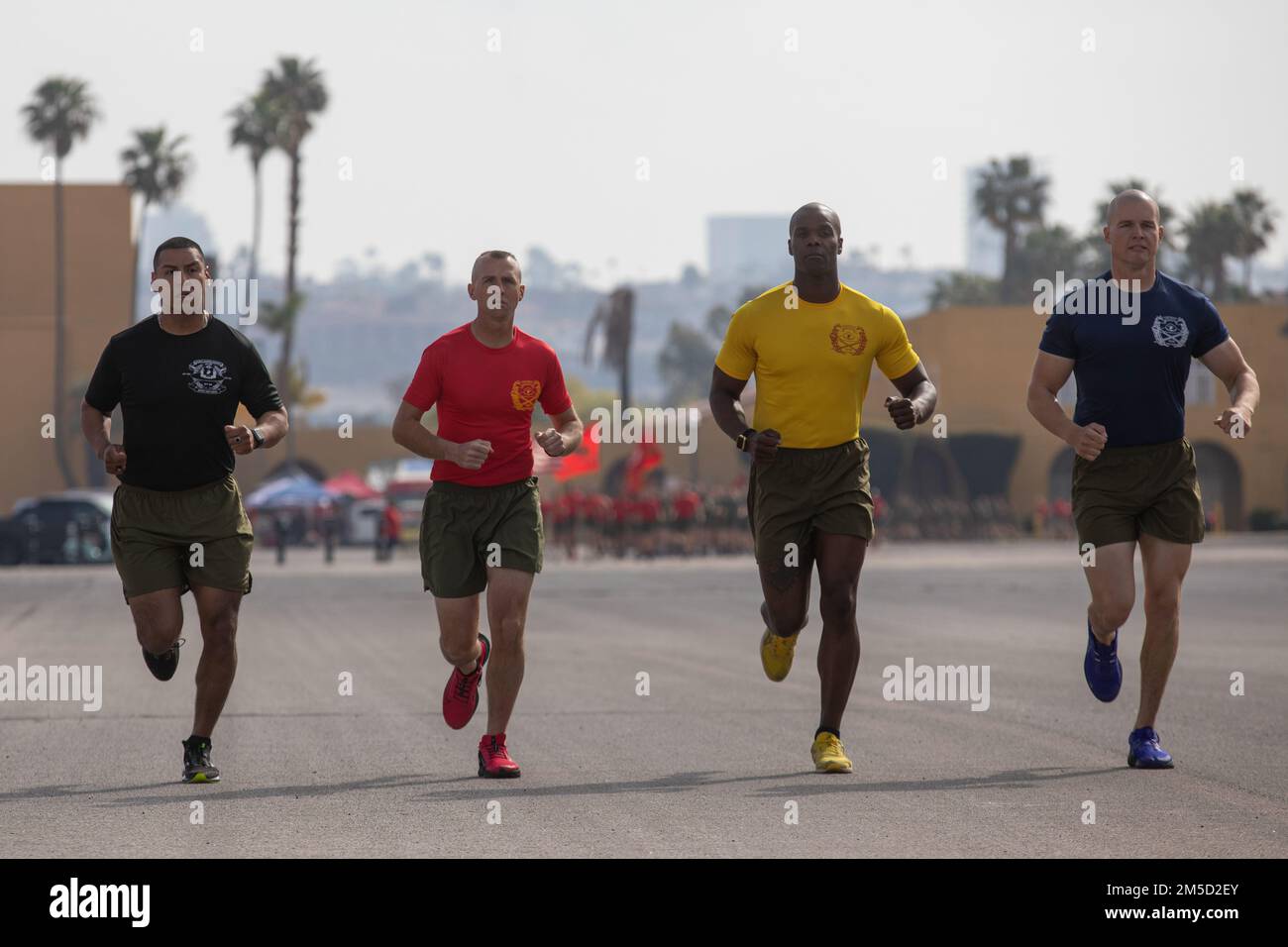The Marine Corps Recruit Depot (MCRD) San Diego Drill Masters, run in ...