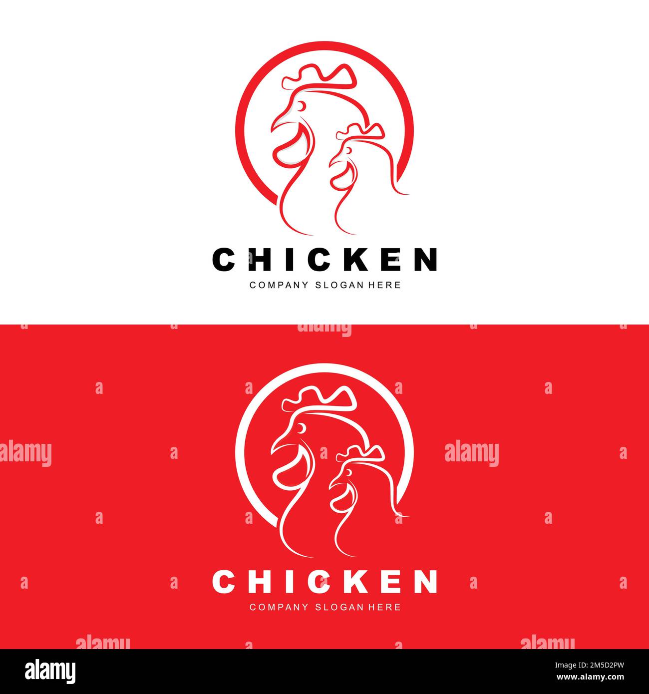 Chicken Logo, Farm Animal Vector, Design For Chicken Farm, Fried ...