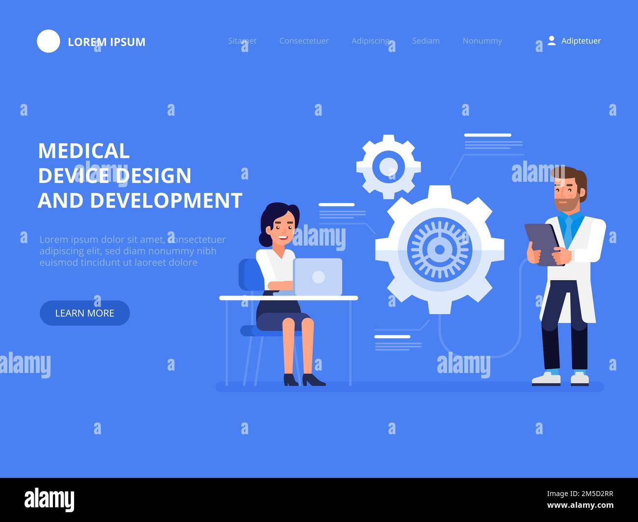 Medical device design and development. Science concept. Idea of ...