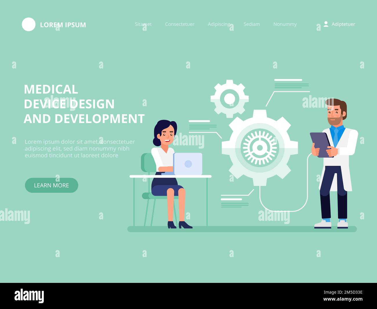 Medical device design and development. Science concept. Idea of ...
