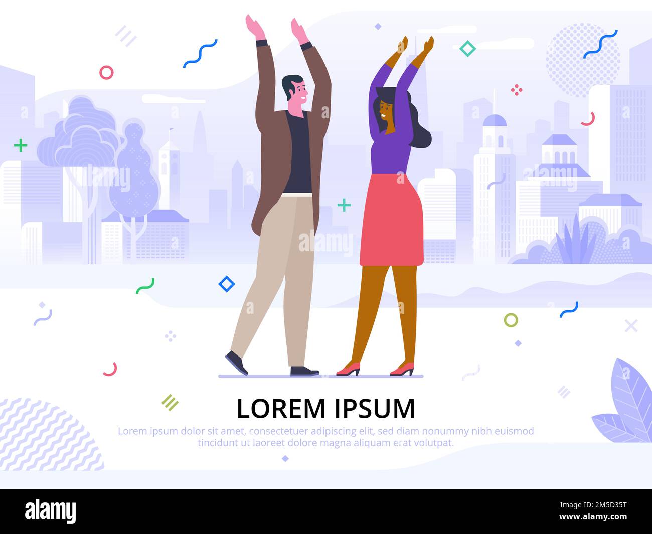 Informal greeting flat banner vector template. Cheerful friends, woman ...