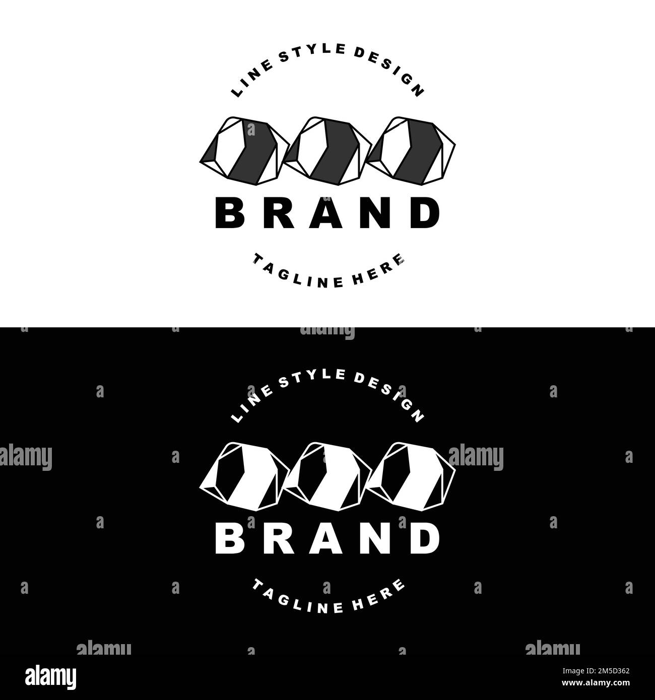 Stone Logo, Gem Line Stone Design, Diamond, Crystal, Simple Elegant ...