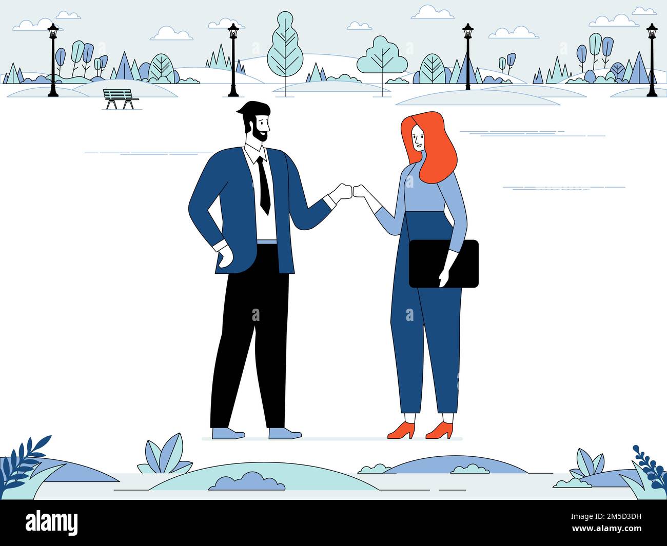 Informal greeting flat banner vector template. Cheerful friends buddies ...