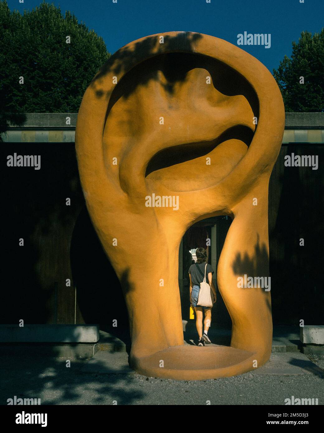 The entrance to a pavilion at Biennale 2022 exhibition in Venice, Italy ...