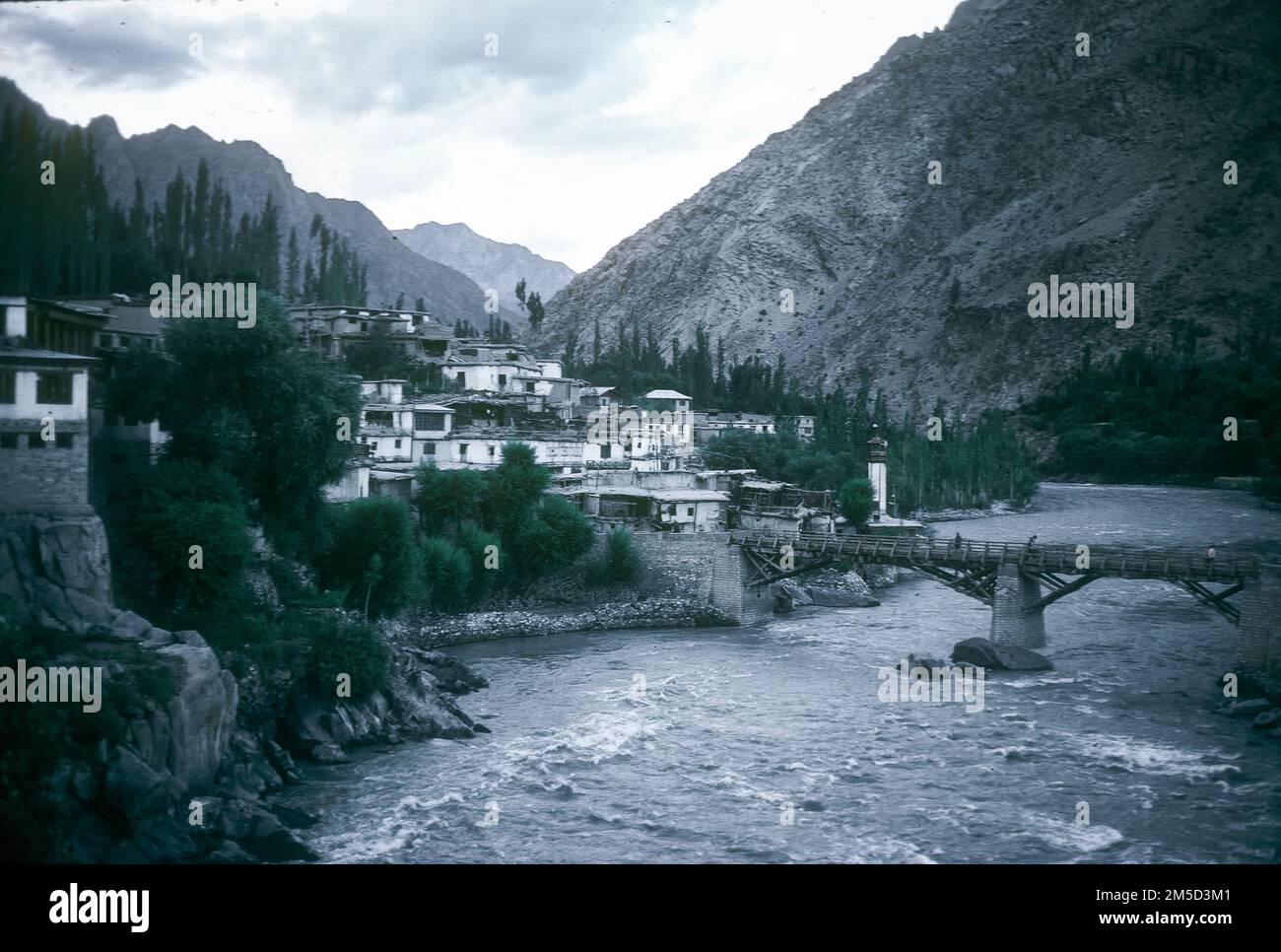 Dusk falls over the Dras River at Kargil, on the 434km Srinagar ...