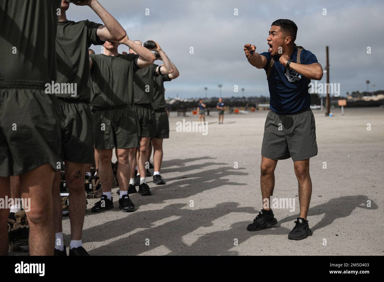 U.S. Marine Corps Staff Sgt. Alex Guerrero, a drill instructor with ...