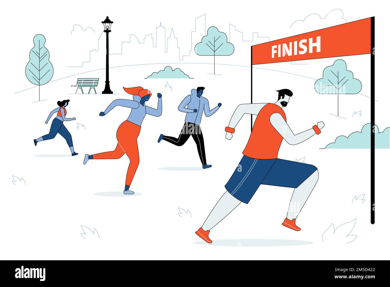 Group of Athlete. Sprinter Sportsman Team. Running Competition. Run ...