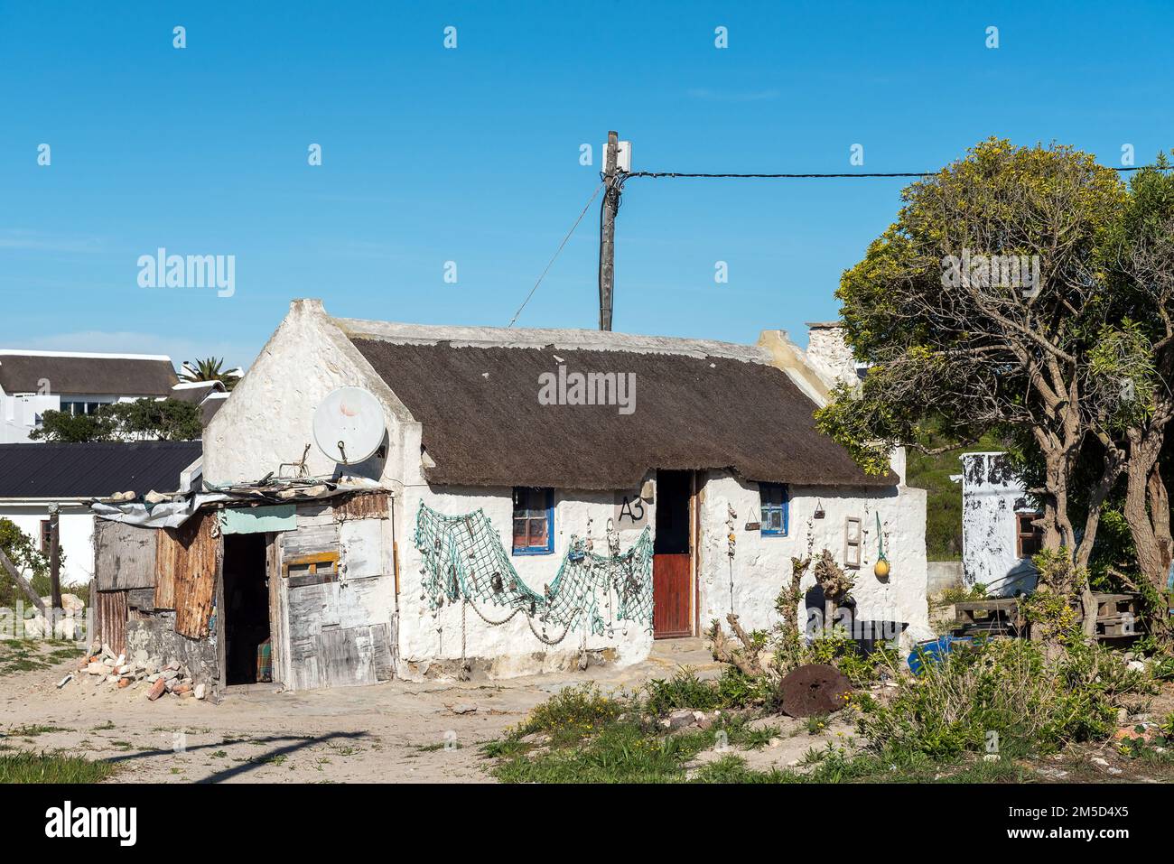 Arniston, South Africa - Sep 22, 2022: A street scene, with historic ...