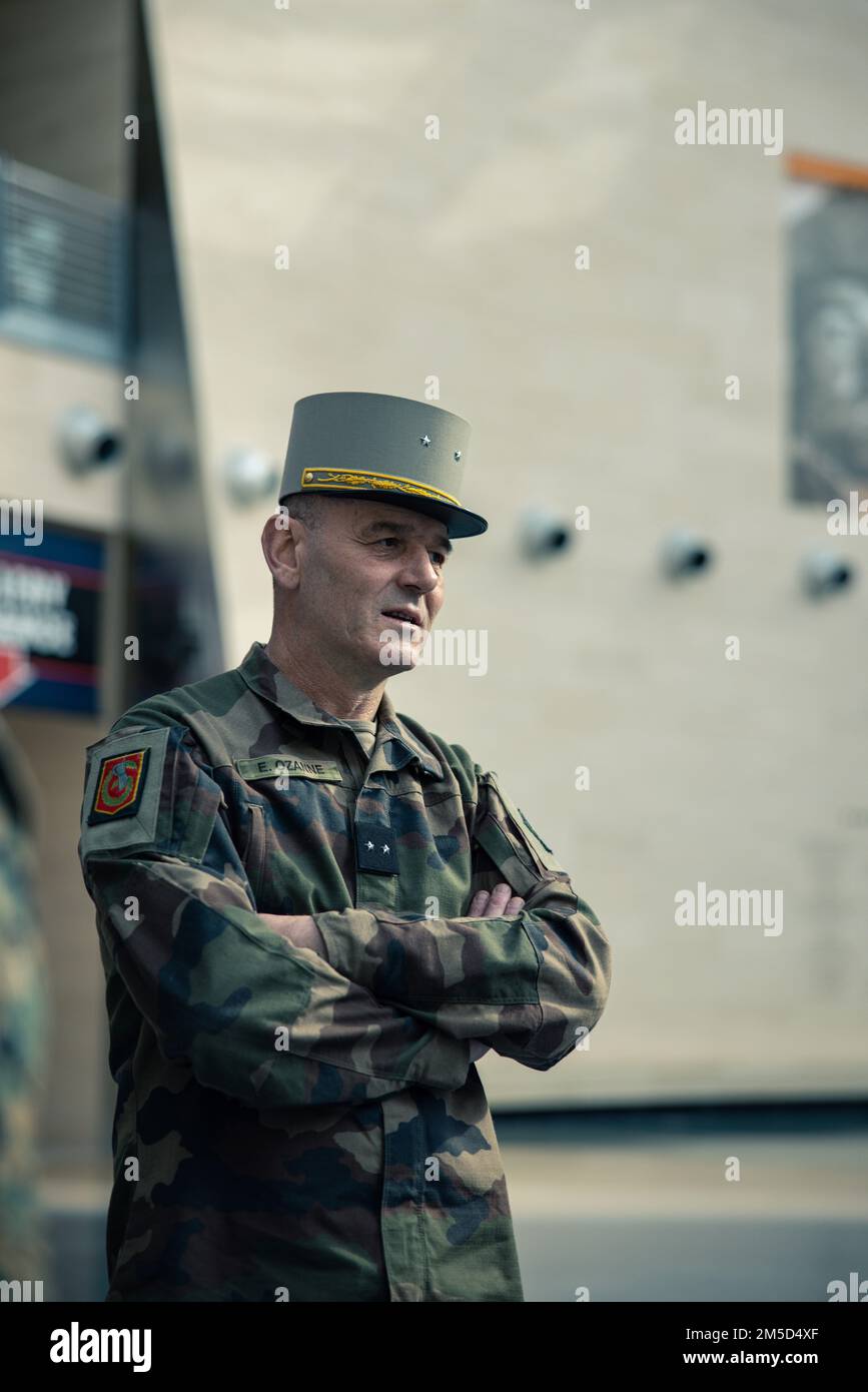 French Army Brig. Gen. Eric Ozanne, 6th Light Armored Brigade (LAB ...