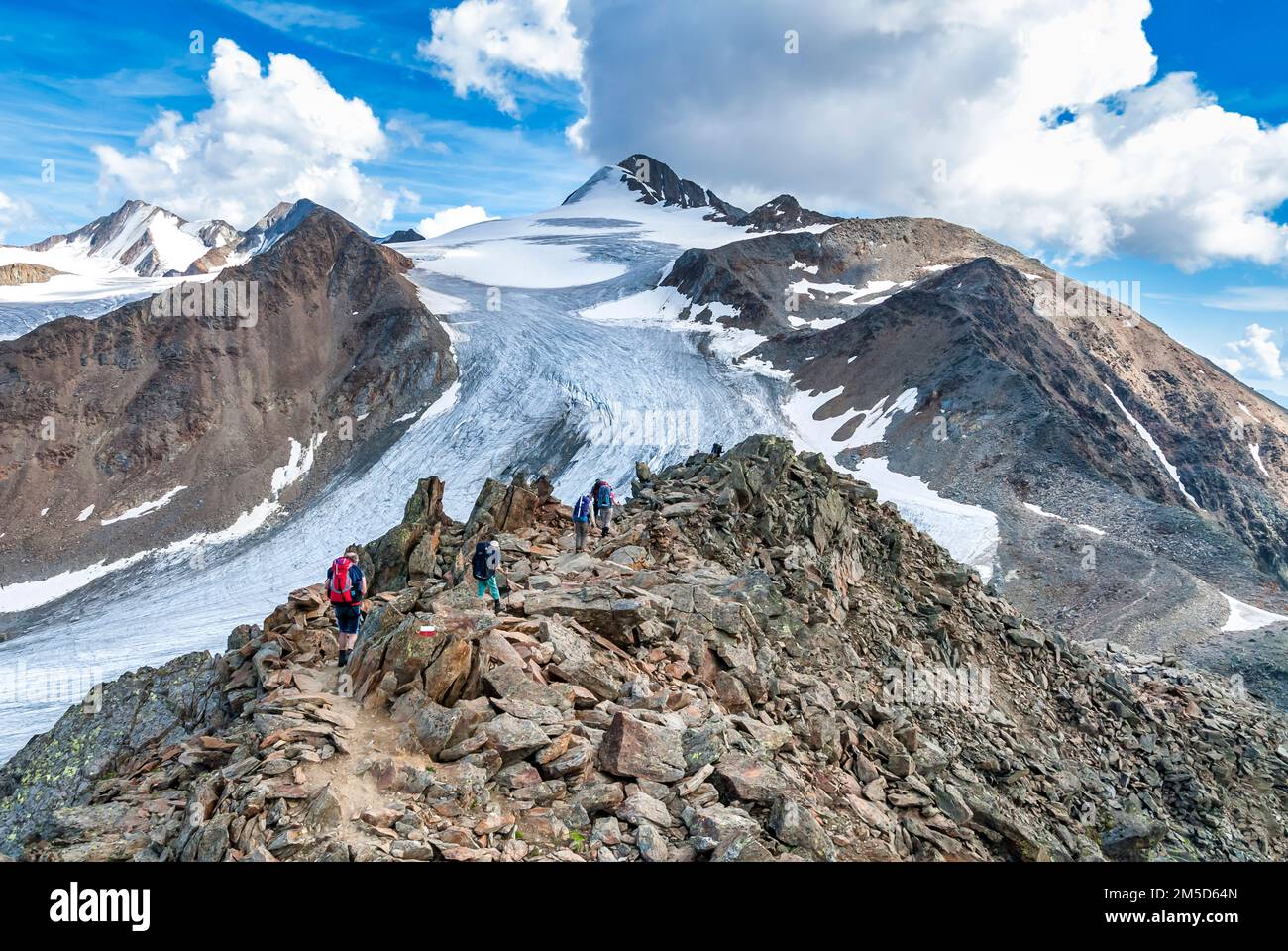 The image is of the Similaun mountain from near the memorial to Oetzi ...