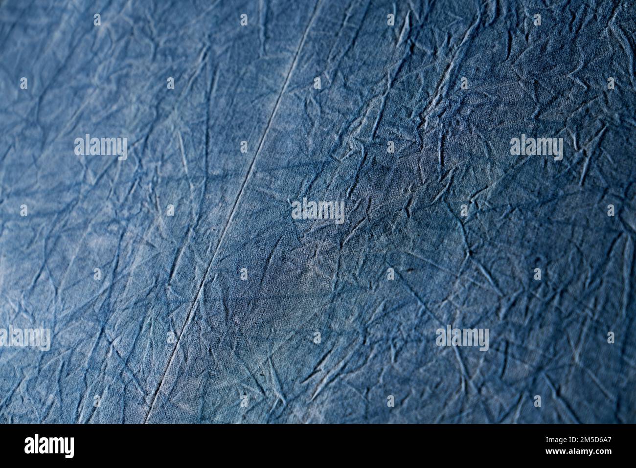 Abstract denim blue background design of wrinkled fabric, vintage ...