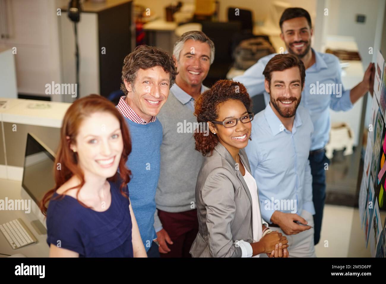 We wont stop until were at the top. Portrait of a group of colleagues ...