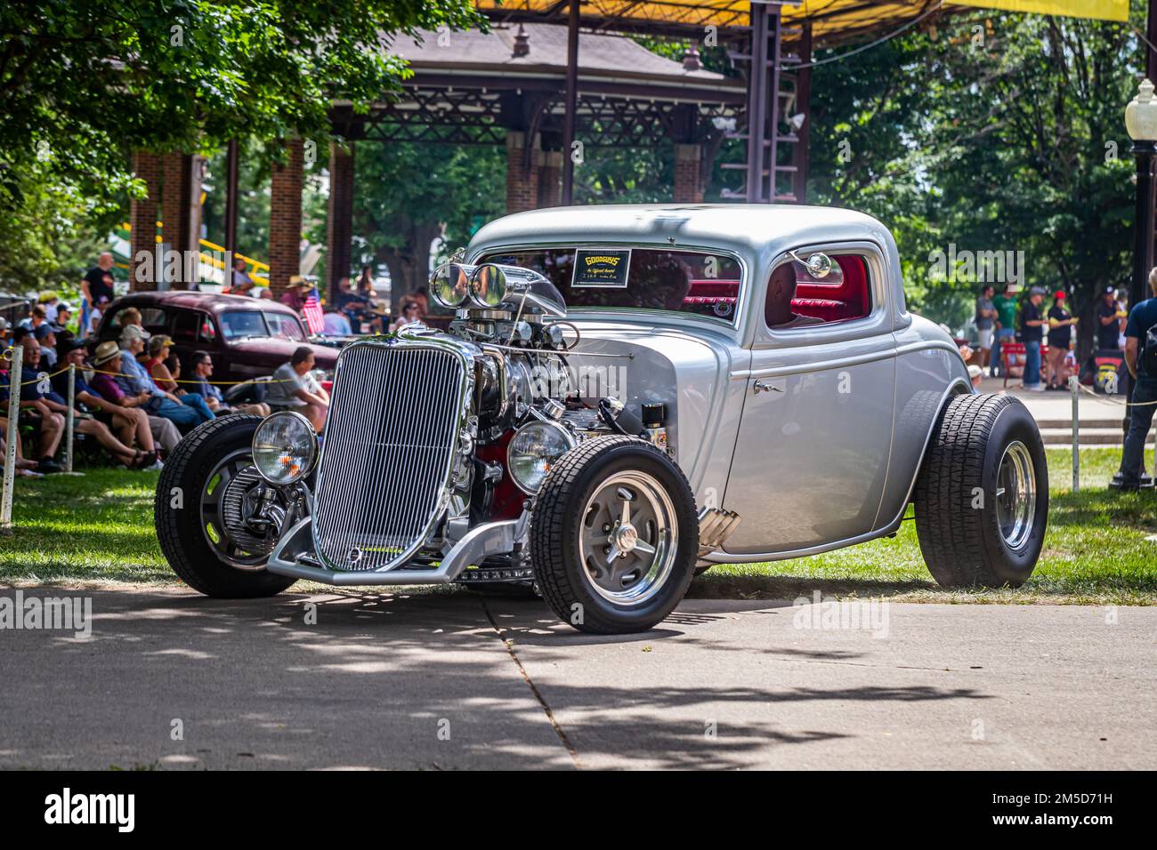 Des Moines, IA - July 03, 2022: Low perspective front corner view of a ...
