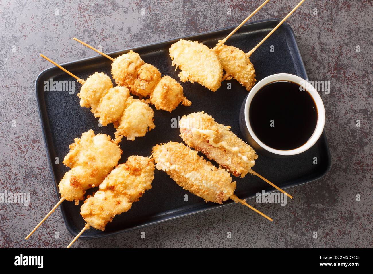 Deep fried skewered meat hi-res stock photography and images - Alamy