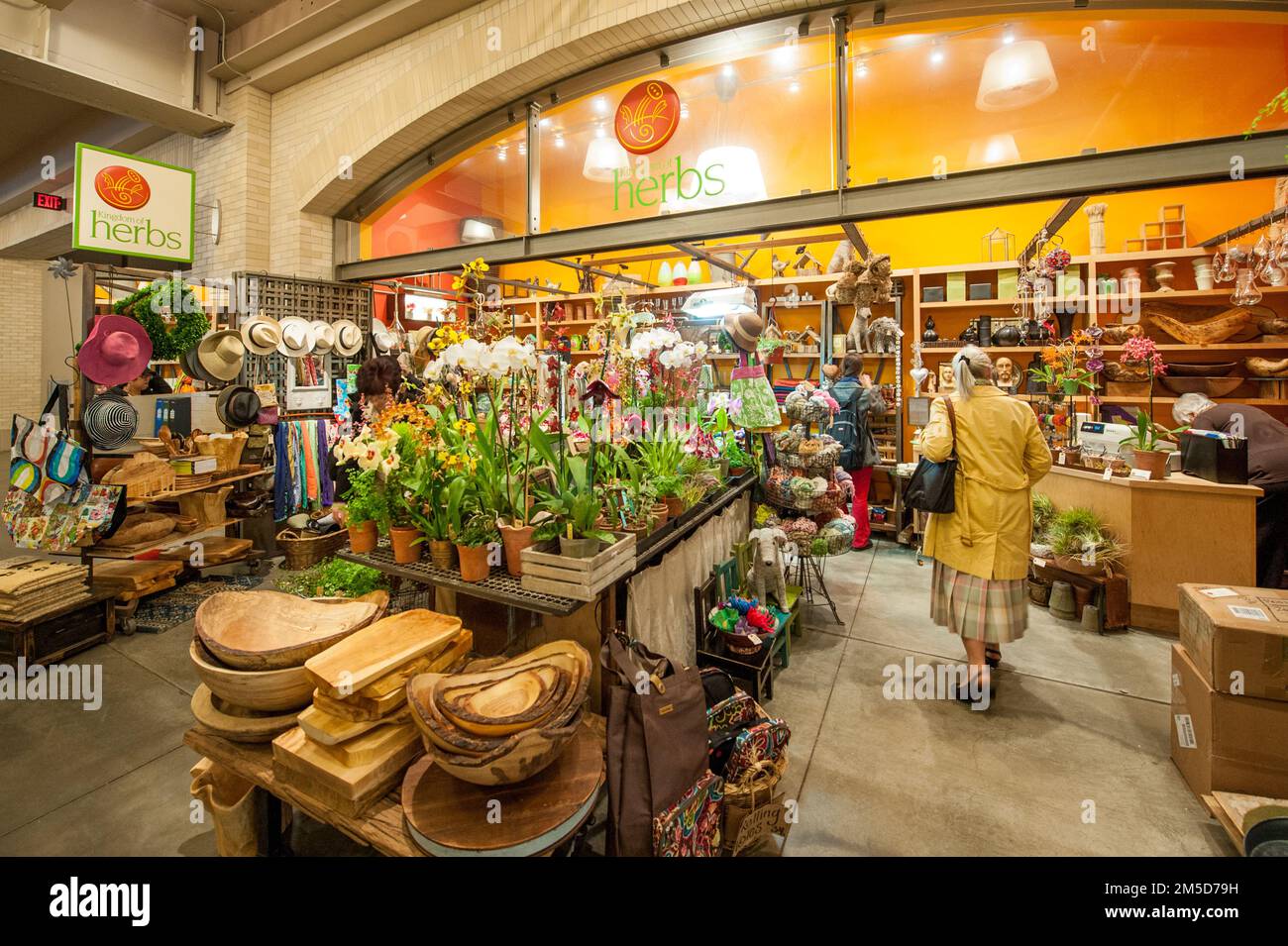 Interior of the historic San Francisco Ferry building located on The ...