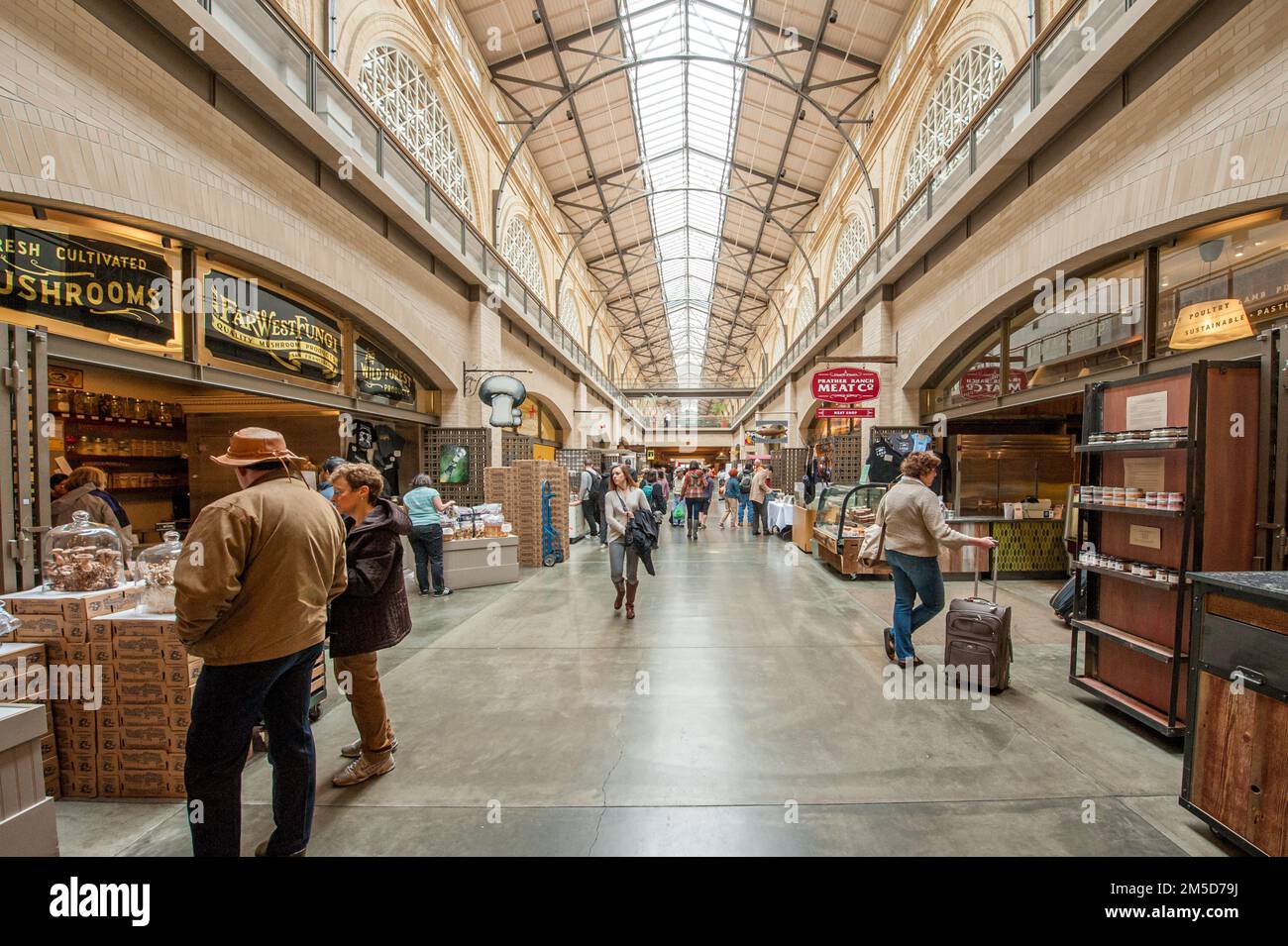 Interior of the historic San Francisco Ferry building located on The ...