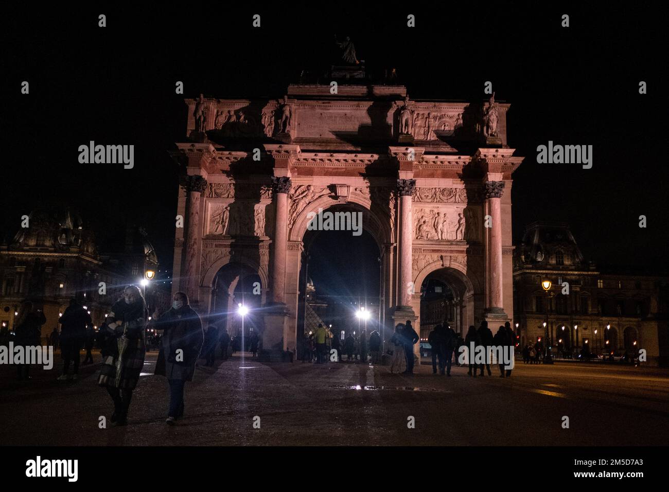 France, Paris, 2021-12-04. Illustration of tourism and daily life in ...