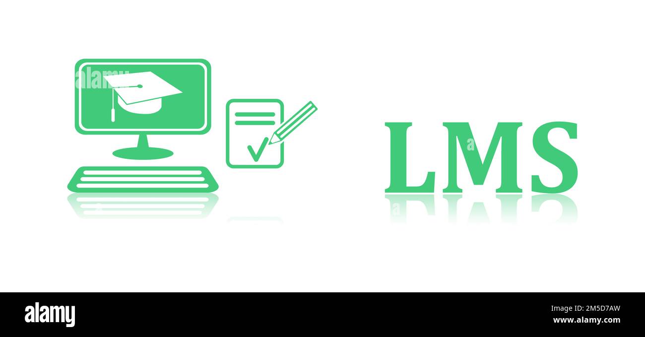 Illustration of a lms concept Stock Photo - Alamy