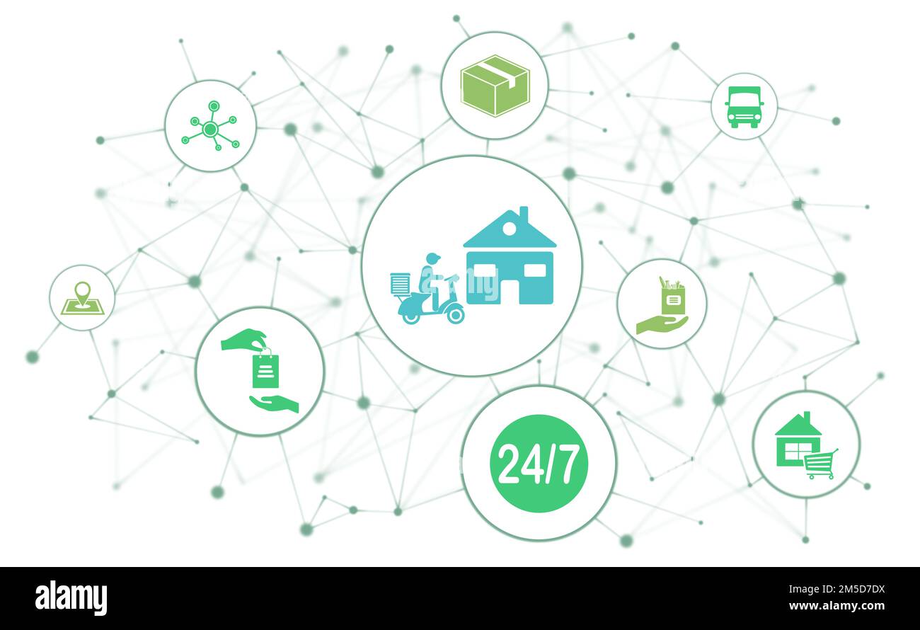 Concept home delivery connected hi-res stock photography and images - Alamy