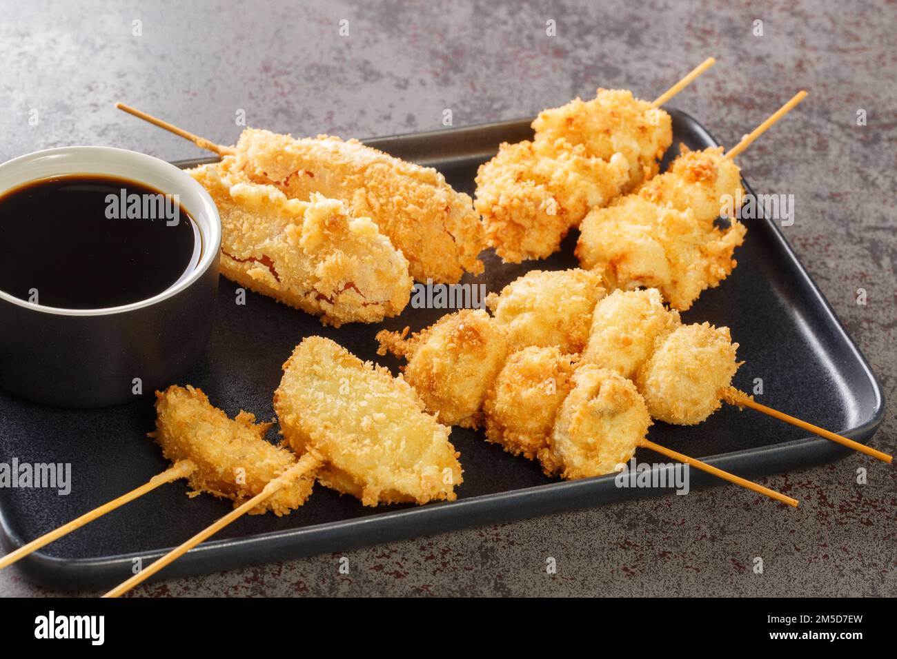 Deep fried skewered meat hi-res stock photography and images - Alamy