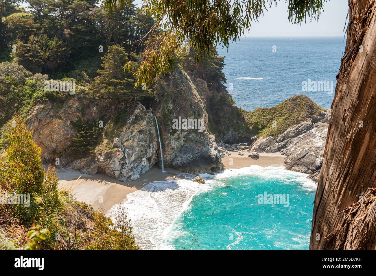 McWay Falls and Big Sur coast south of Monterey in California, USA Stock Photo - Alamy
