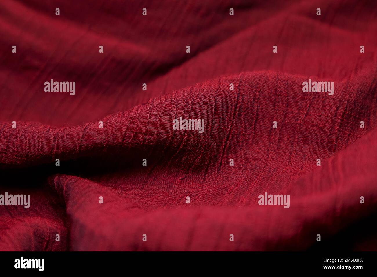 Red fabric background. Red cloth waves background texture. Red fabric ...