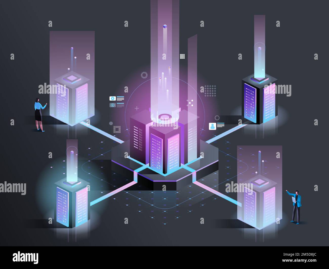 Server maintenance, support isometric illustration. Data center ... Server maintenance, support isometric illustration. Data center ...