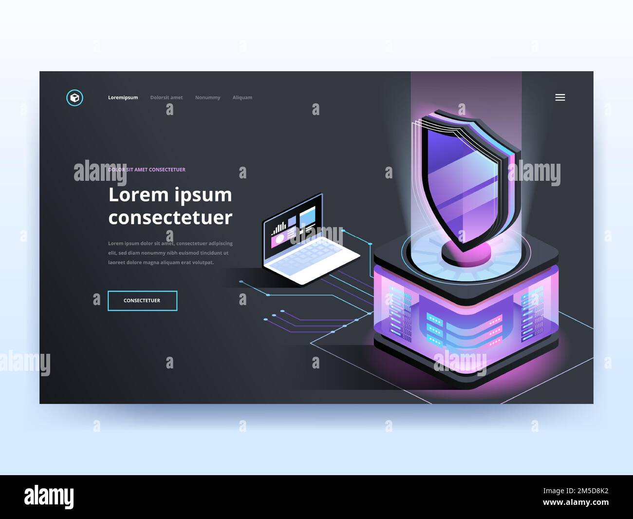 Cybersecurity Software Black Landing Page Template Antivirus Website