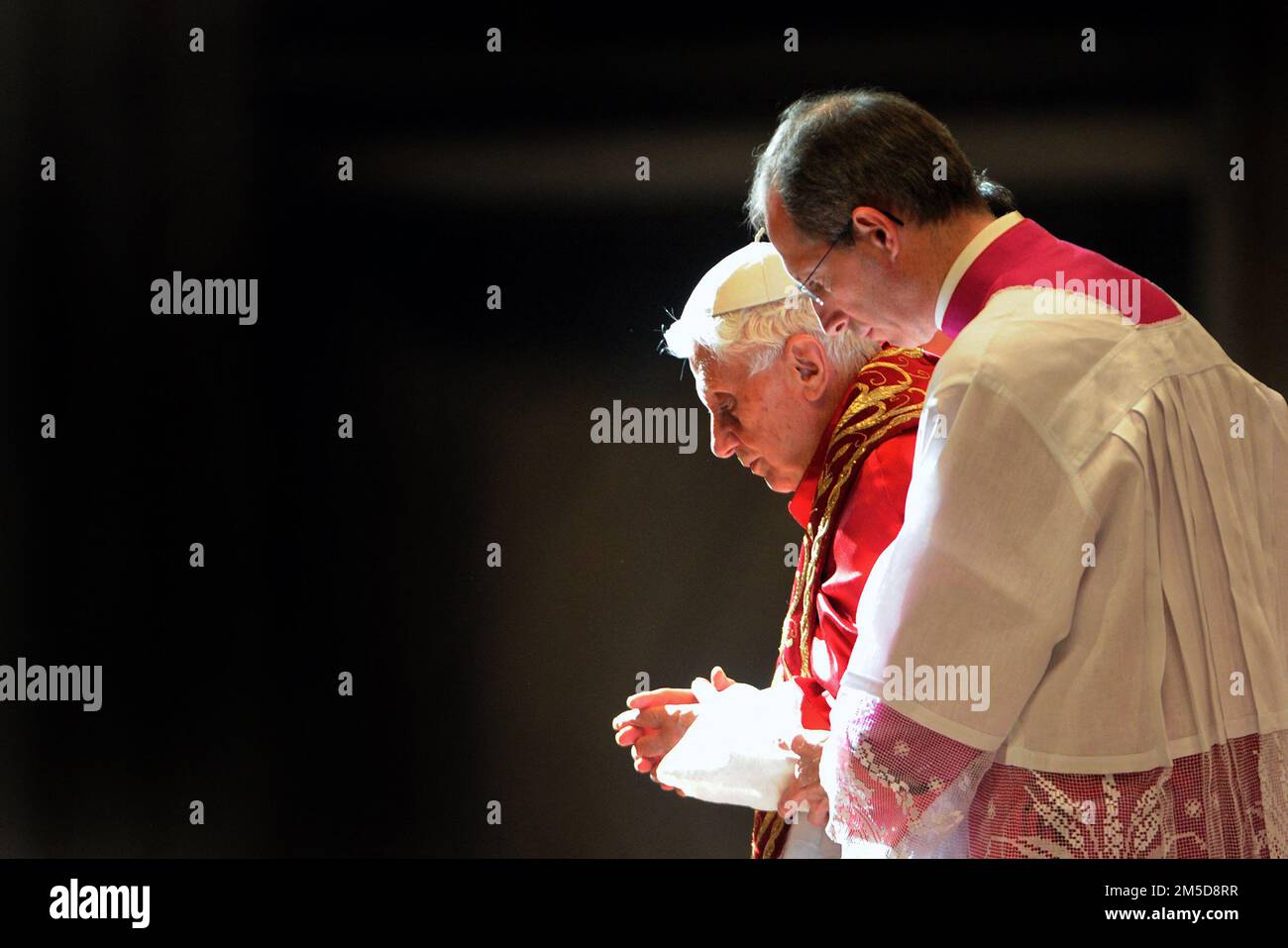 File photo - Pope Benedict XVI, looking tired, celebrated a consistory ...