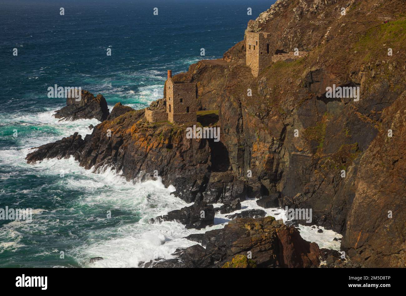 Crown Engine Houses at Botallack Mine Cornwall Stock Photo - Alamy