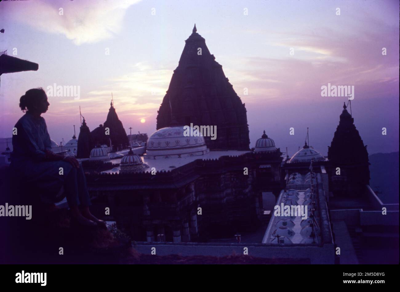 Setting Sun at Girnar Jain Temples, Gujrat, India Stock Photo - Alamy