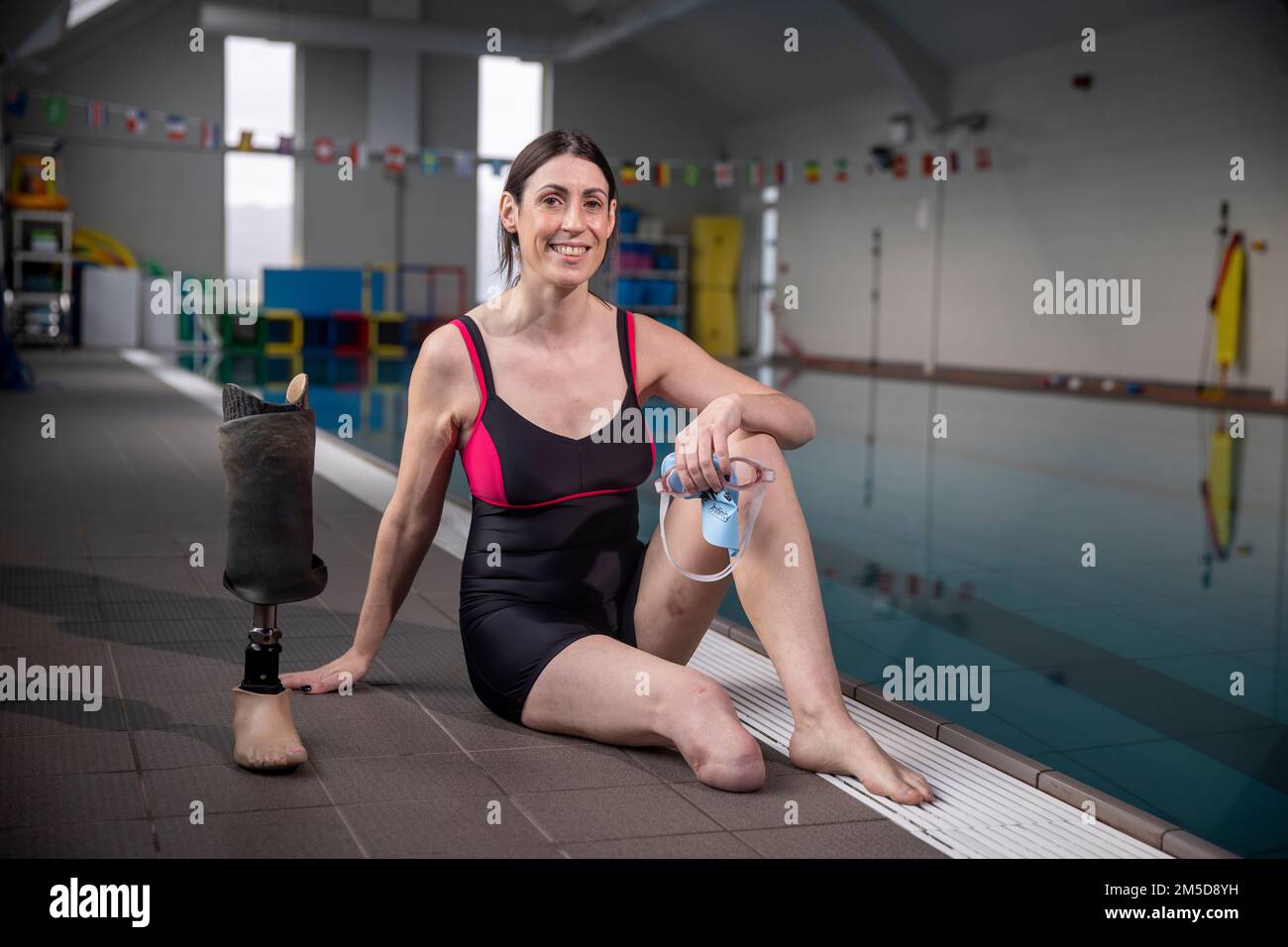 Rosie Tennyson with her prosthetic foot at Infinity Swim Academy in ...