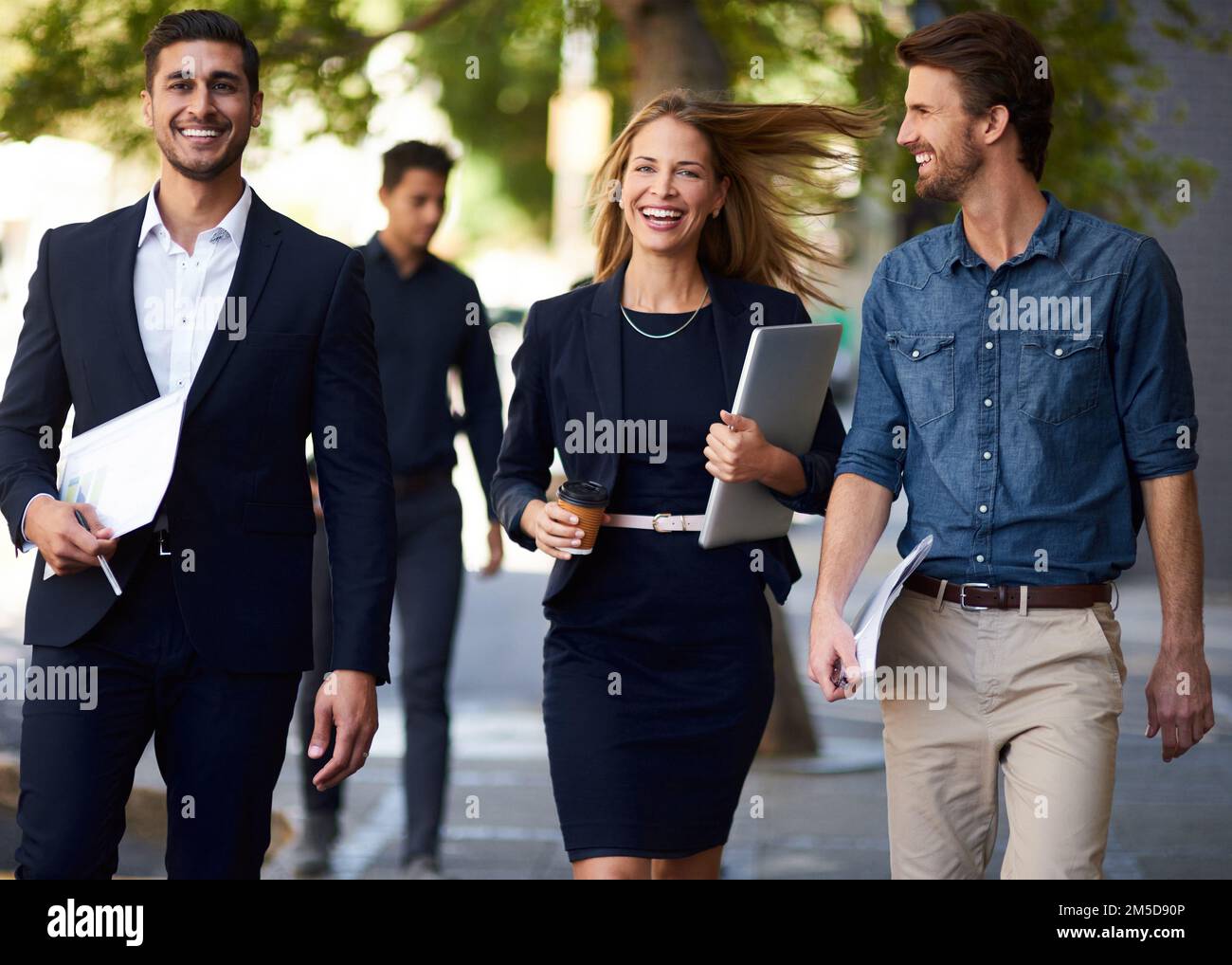 Confidence and positivity lead to success. a group of corporate ...