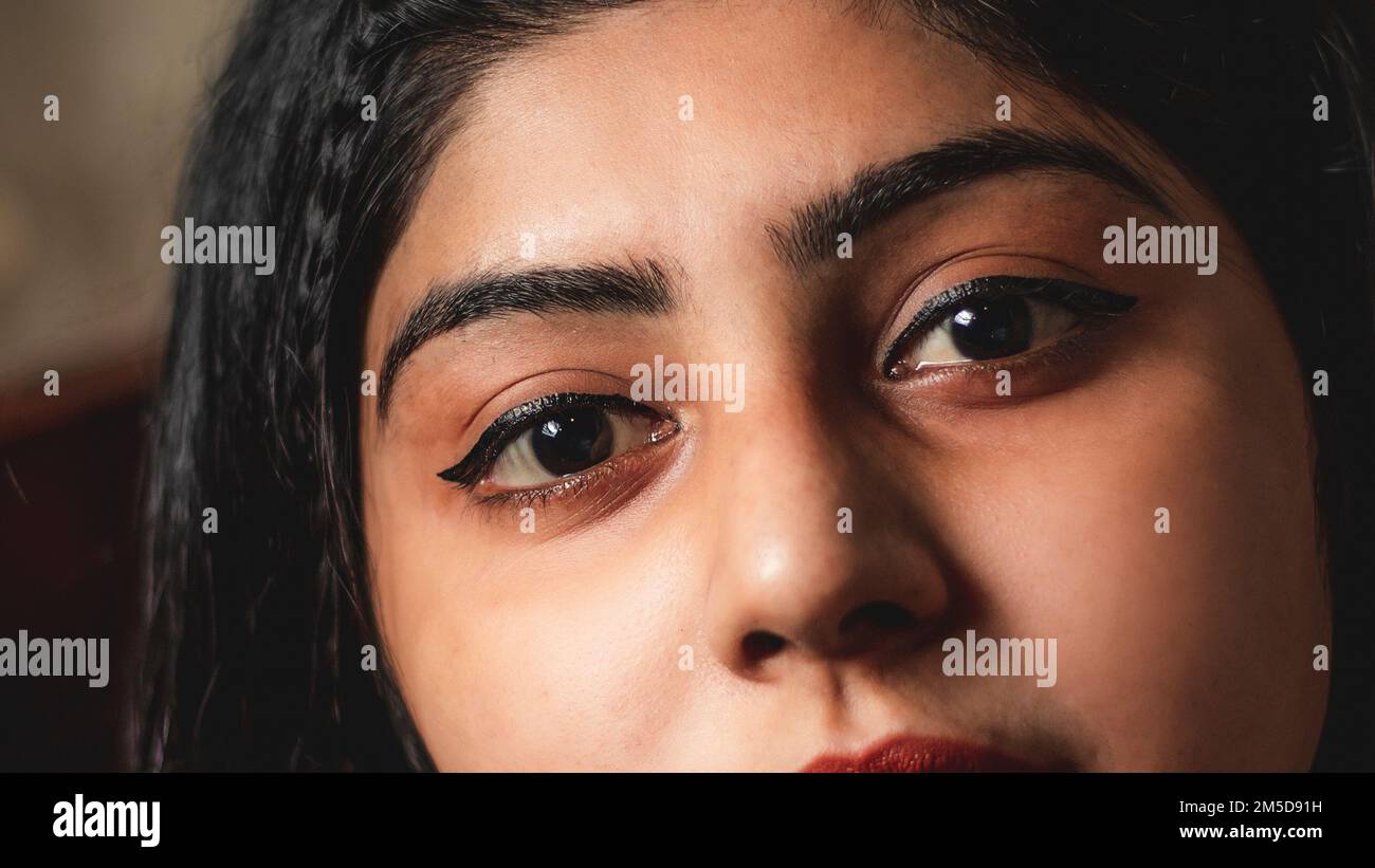 Pretty or attractive face or facial features hi-res stock photography ...