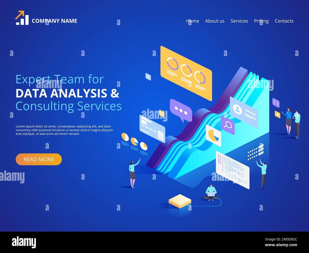 Landing page design services Stock Vector Images - Alamy