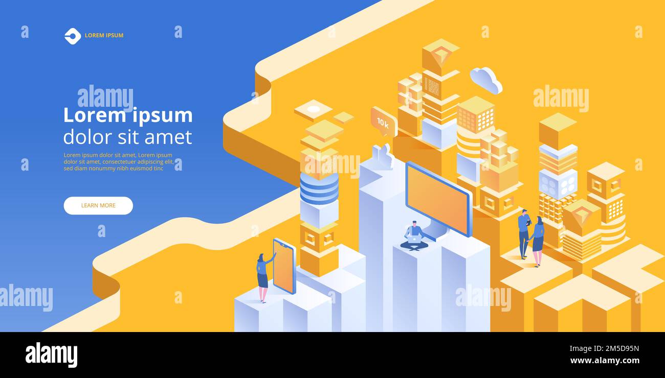 IOT isometric vector concept. Internet of things. Automation system ...