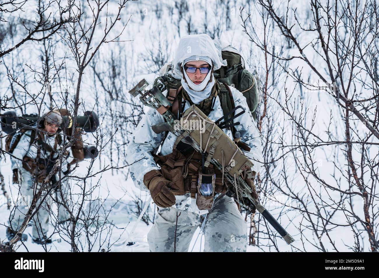 A U.S. Marine with Jaeger (Hunter) concept platoon, 3rd battalion, 6th ...