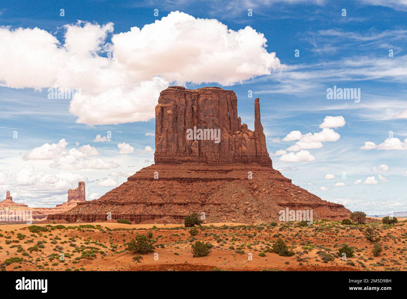 The West Mitten Butte in the Monument Valley Navajo Tribal Park in ...