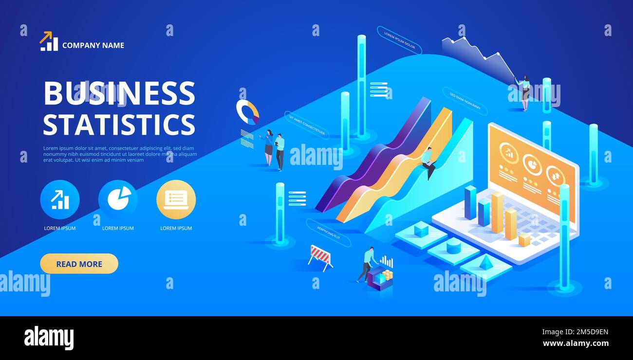 Statistics and business statement. Financial administration concept ...