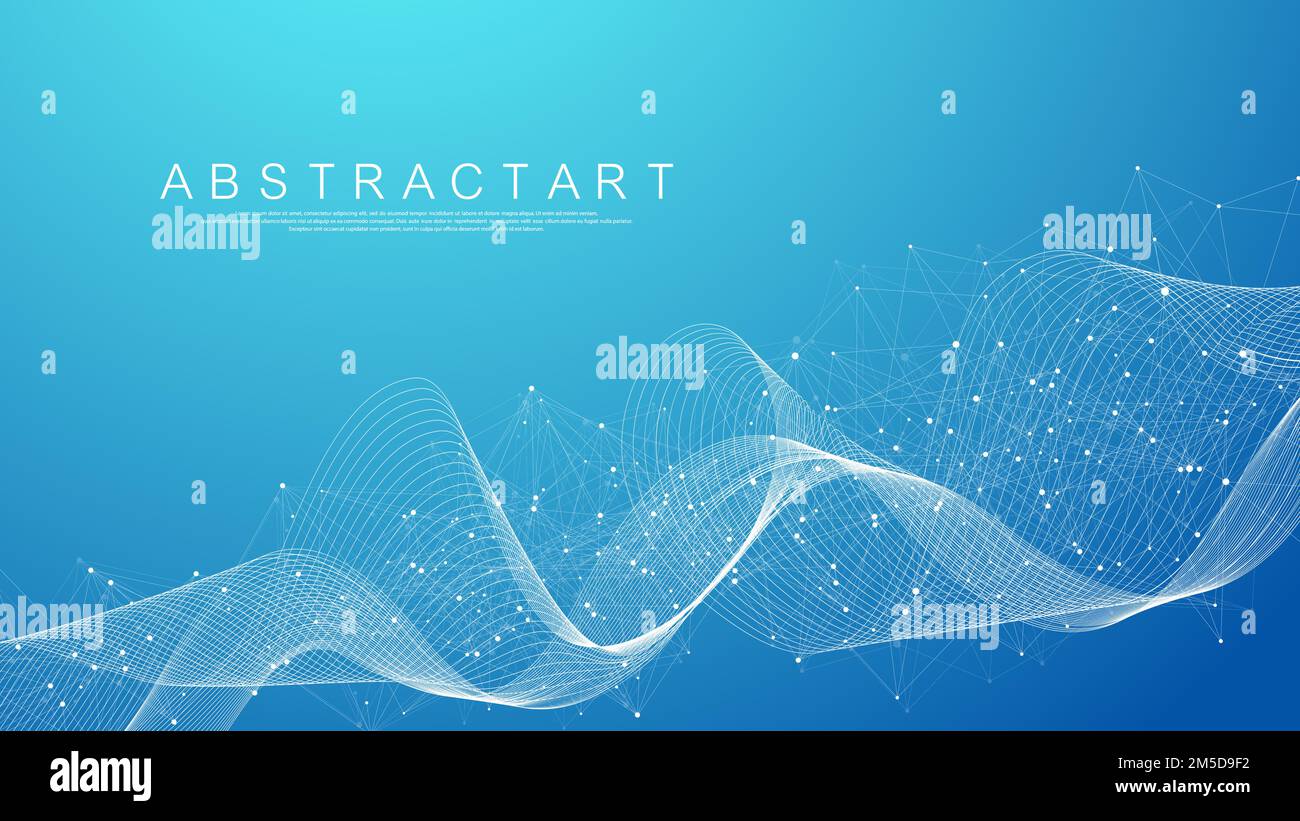 Technology Abstract Lines And Dots Connection Background Connection Digital Data And Big Data