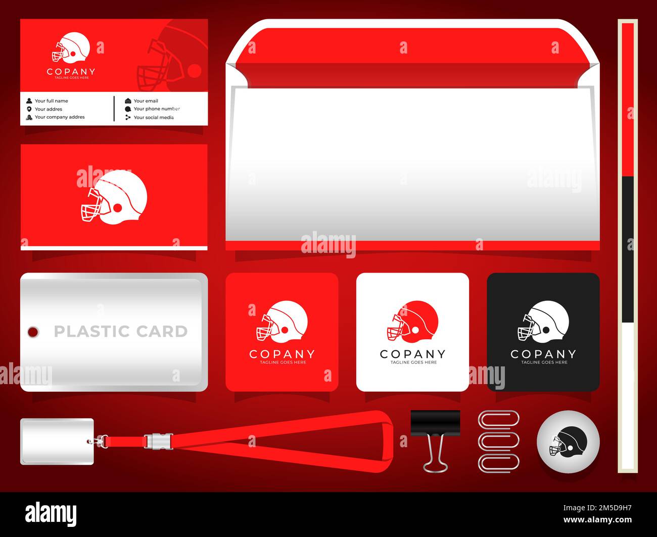 A vector illustration of a company business stationery template ...