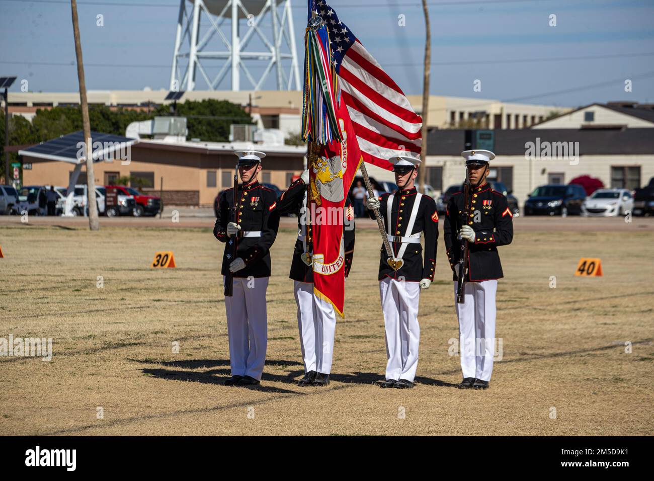 The official marine corps color guard hi-res stock photography and ...