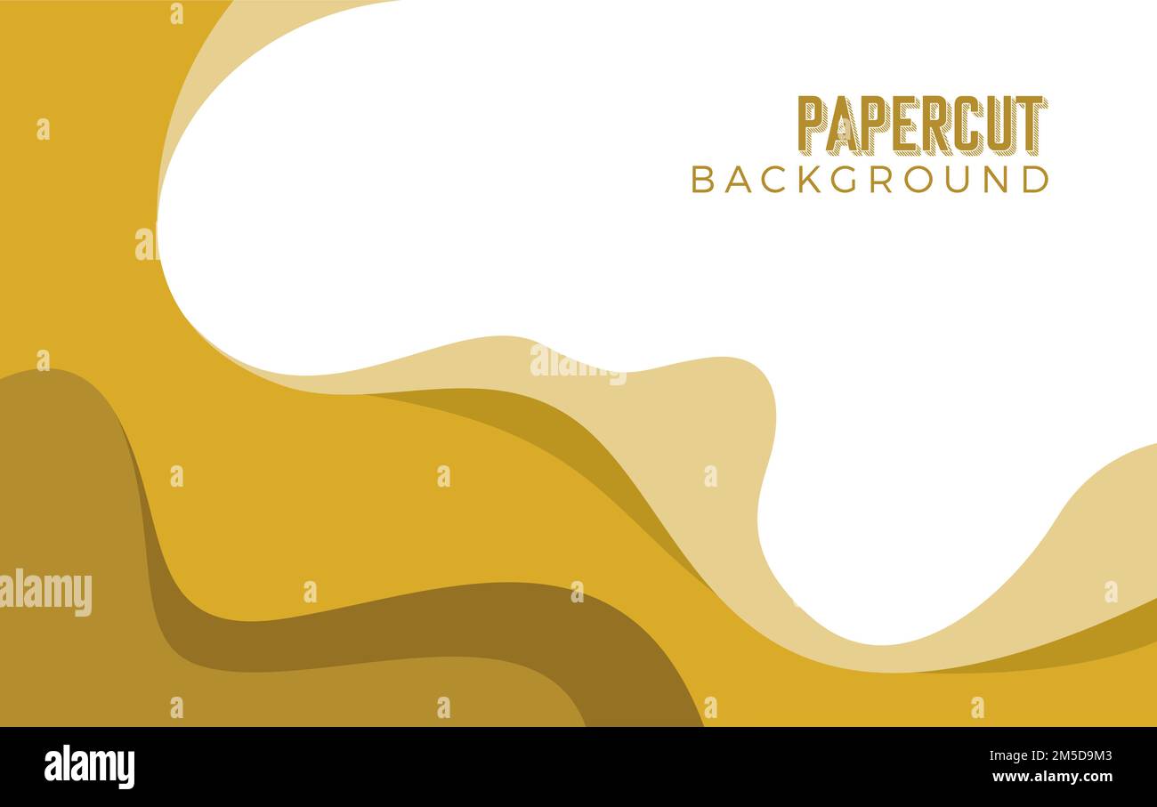 Papercut Abstract Background. Wave Wallpaper Vector Design Stock Vector ...