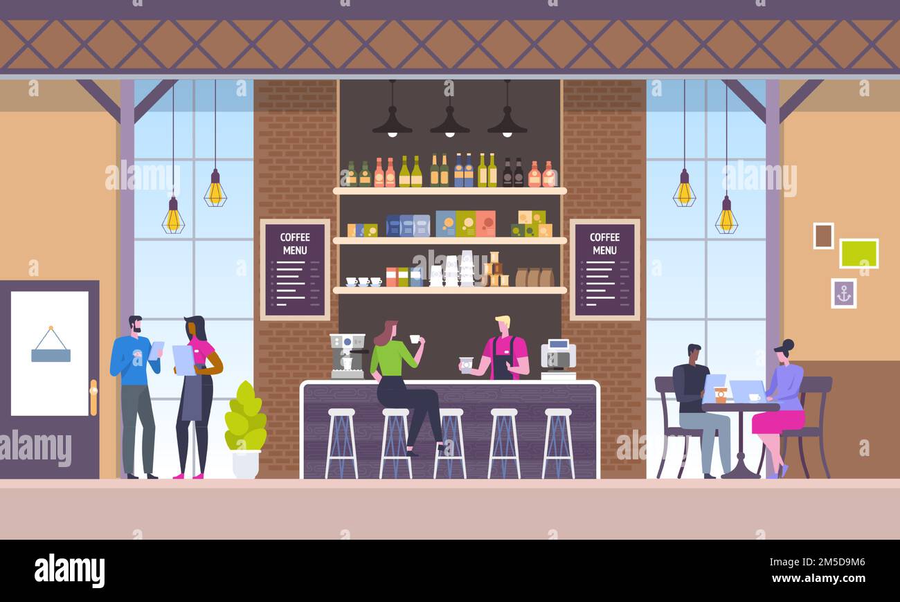 Modern co working space Stock Vector Images - Alamy