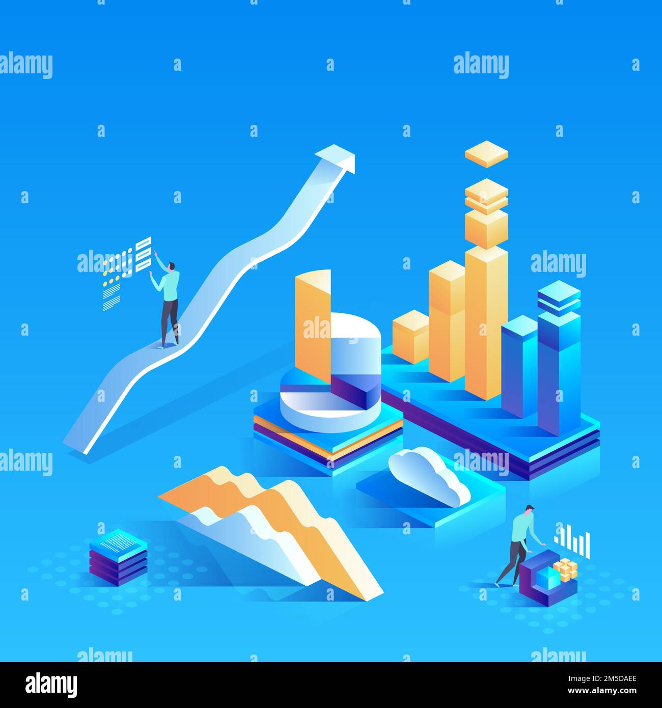 Mobile Stock Data Analysis Stock Vector Images Alamy