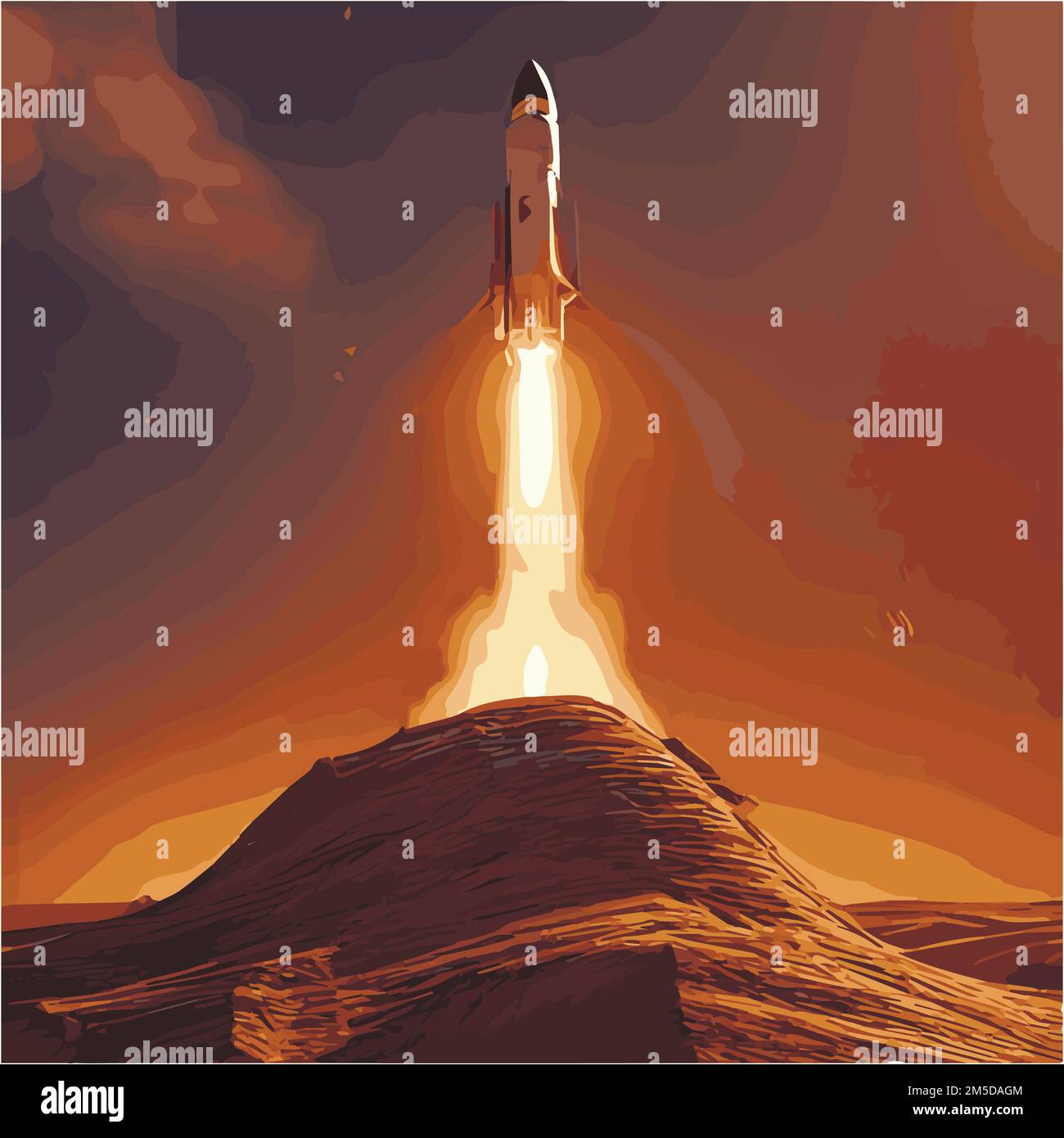 Satellite launch explosion Stock Vector Images - Alamy