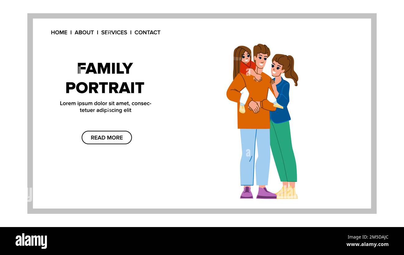 family portrait vector Stock Vector Image & Art - Alamy