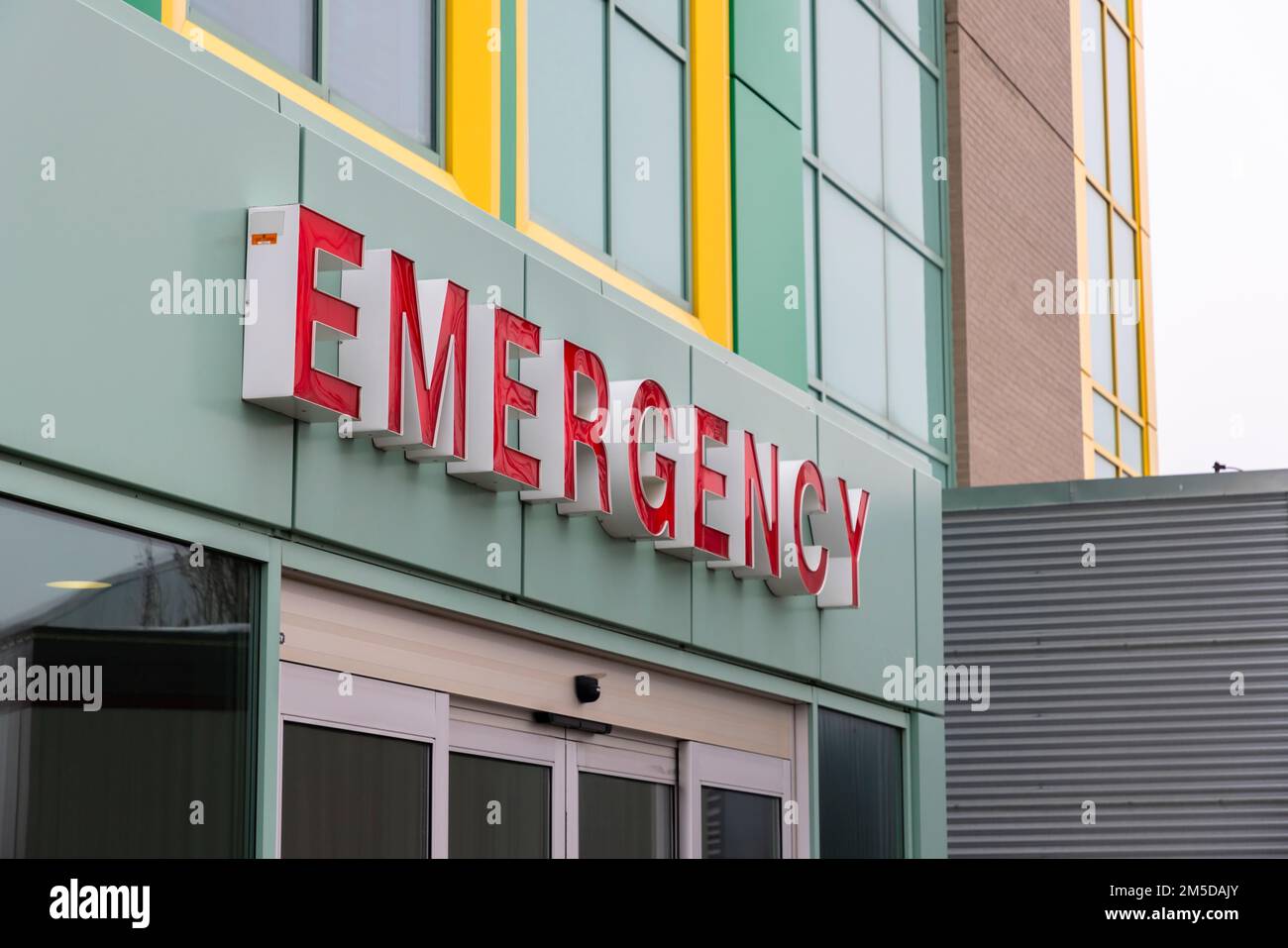 Calgary, Alberta, Canada. Dec 27, 2022. An Emergency sign at the ...